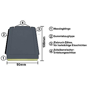 L&P A052 Ice Scraper Brass Blade Original Murska 3 in 1 from Europe 100% Quality Winter Goods Automotive Gray Grey