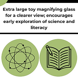 U.S. Toy US Toy One Jumbo 9" Plastic Magnifying Glass, Black