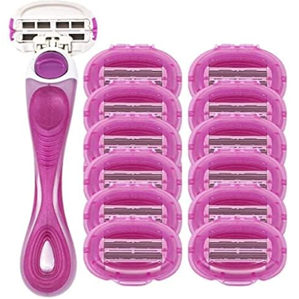 ShaveMOB 6-Blade Women's Razor Kit (Flex Head Handle + 12 Refills) - The Perfectionist Shaving Kit