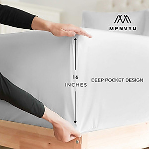 MPNVYU Train Kids Boys Sheets Twin XL Sheet Set, Steam Engine Bed Sheets, Locomotive Bedding Bedroom Decor, Soft Microfiber Deep Pocket Fitted Sheet & Flat Sheet & 1 Pillowcase