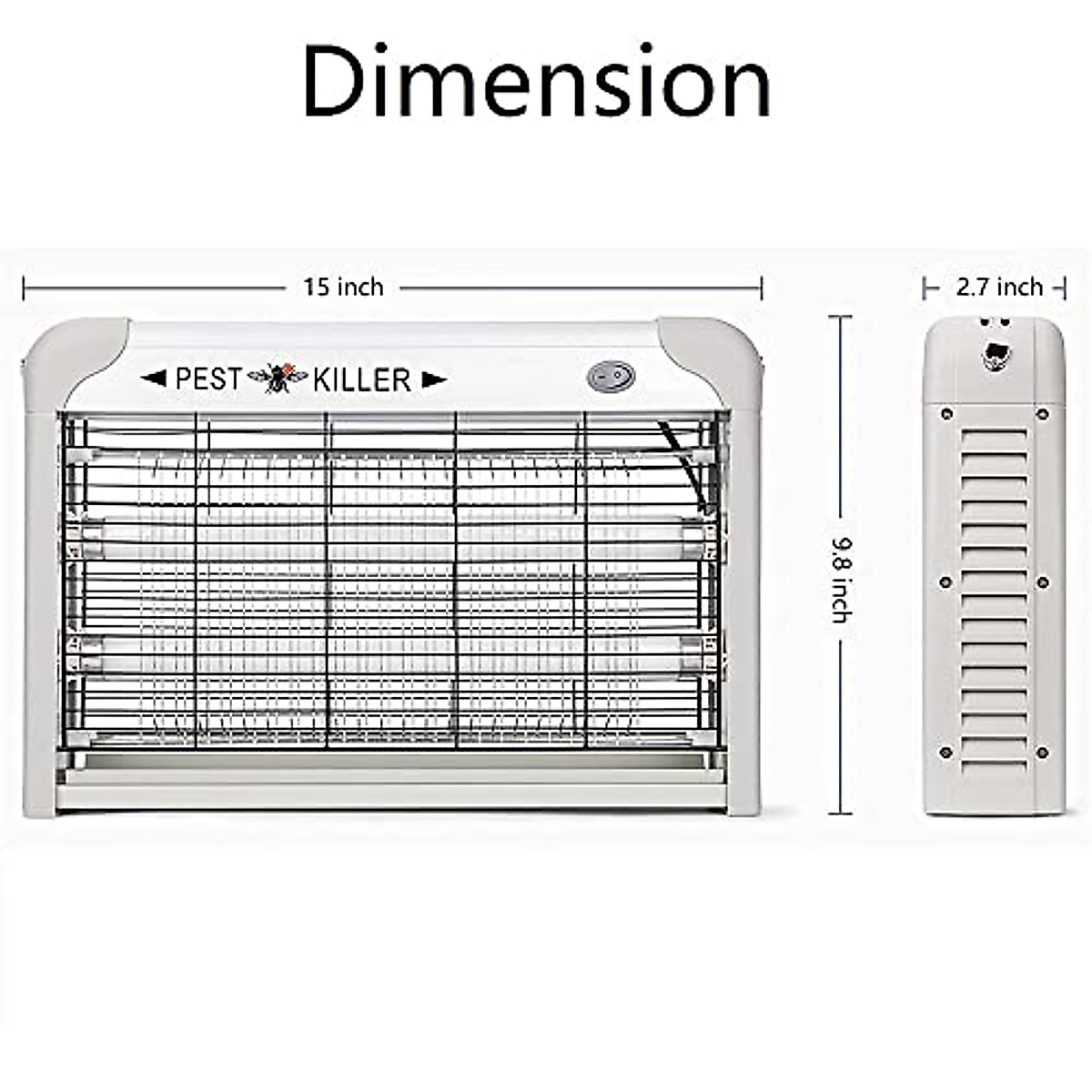 LINKPAL Electric Bug Zapper/Pest Repeller Control Indoor 2800 Volt UV Lamp Flying Fly Insect Killer Mosquitoes Flies Killer Repellent Traps Eliminator Catcher Lure Zap Kills Mosquito (20W Bug Killer)