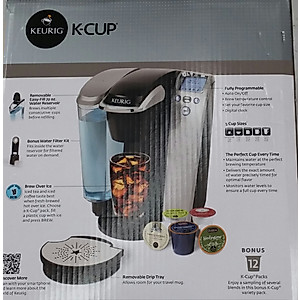 Keurig K75 Platinum Single-Cup Home-Brewing System with Water Filter Kit, One Size, Silver/Platinum