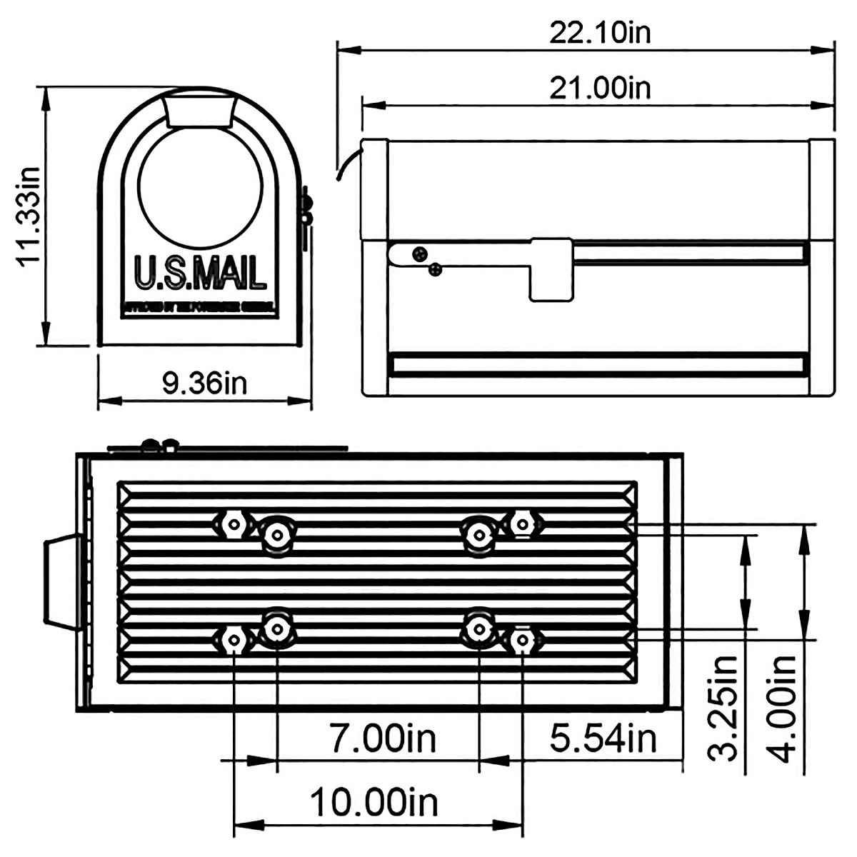 Architectural Mailboxes Northpointe Galvanized Steel Post Mount Mailbox, Compatibility Code C, NM160VAM, Venetian Bronze, Large Capacity