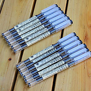 Sencoo 5 pack Black Gel Ink Pen Extra fine point pens Ballpoint pen 0.5mm Black For Office School Students Stationery