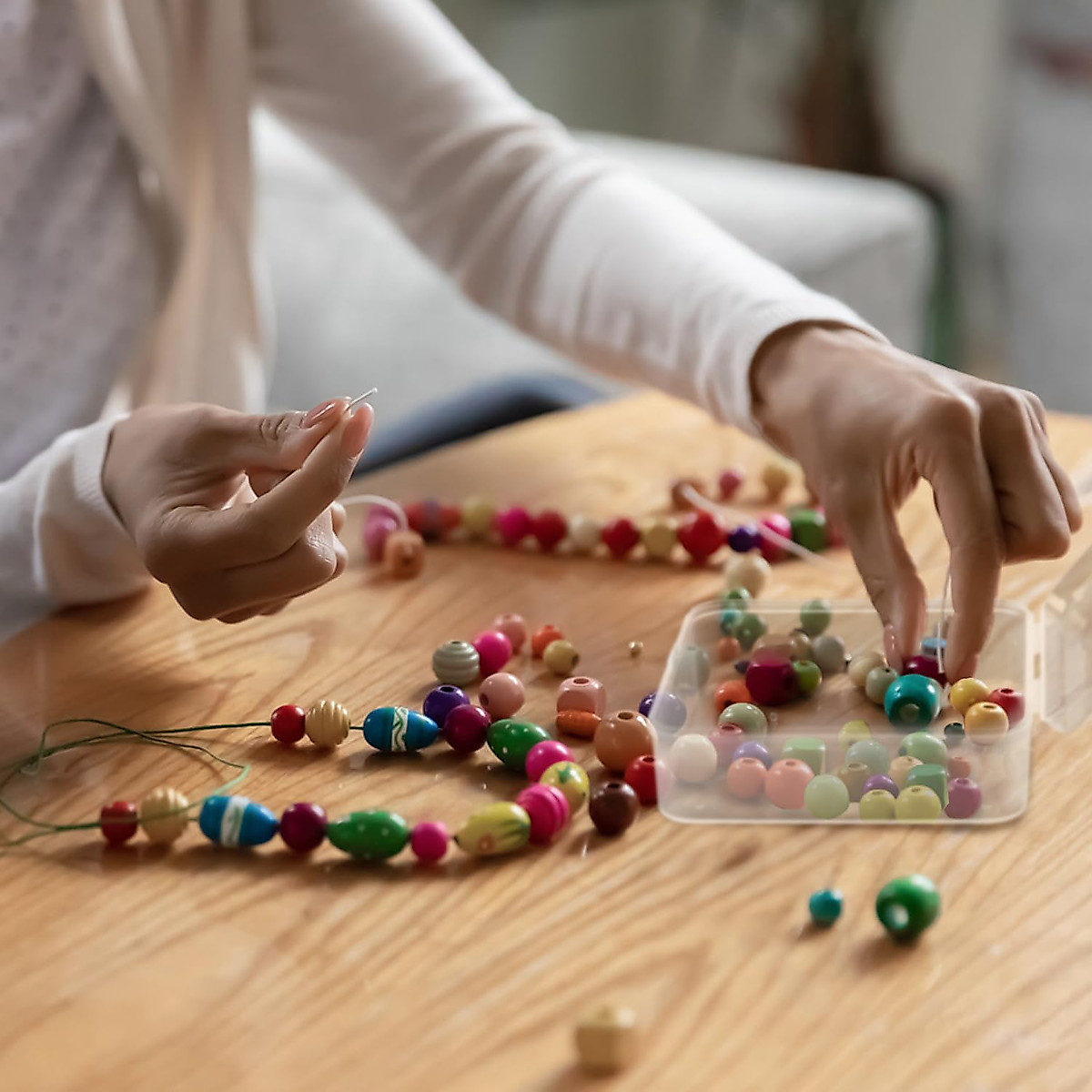 24-Pack Small Clear Plastic Storage Box with Lid - Durable Organizer and Storage Bins for Crafts, Art Supplies, Jewelry, and Tools - Compact, Stackable, and Portable (4.92 x 4.92 x 1.4 Inches)