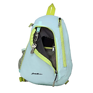 Eddie Bauer Ripstop 8L Shoulder Sling Pack with Padded Air-Mesh Adjustable Crossbody Strap, Light Aqua, One Size