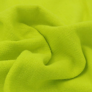 Green Chartreuse 100% Cotton Slub French Terry Fabric by The Yard - Style 811