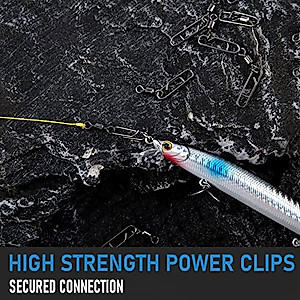 Dr.Fish 20 Pack Fishing Power Clips Swivels Barrel Snap Swivels Quick Change Fishing Snap Connector High Strength Speed Clips Swivels Fishing Tackles Freshwater Saltwater 66LB