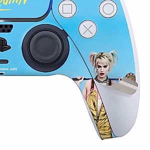 Skinit Decal Gaming Skin Compatible with PS5 Controller - Officially Licensed DC Comics Harley Quinn Movie Charcater Poster Design