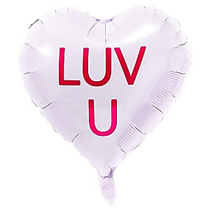 Conversation Candy Heart Balloons for Valentine Party Decorations (12 Pack)