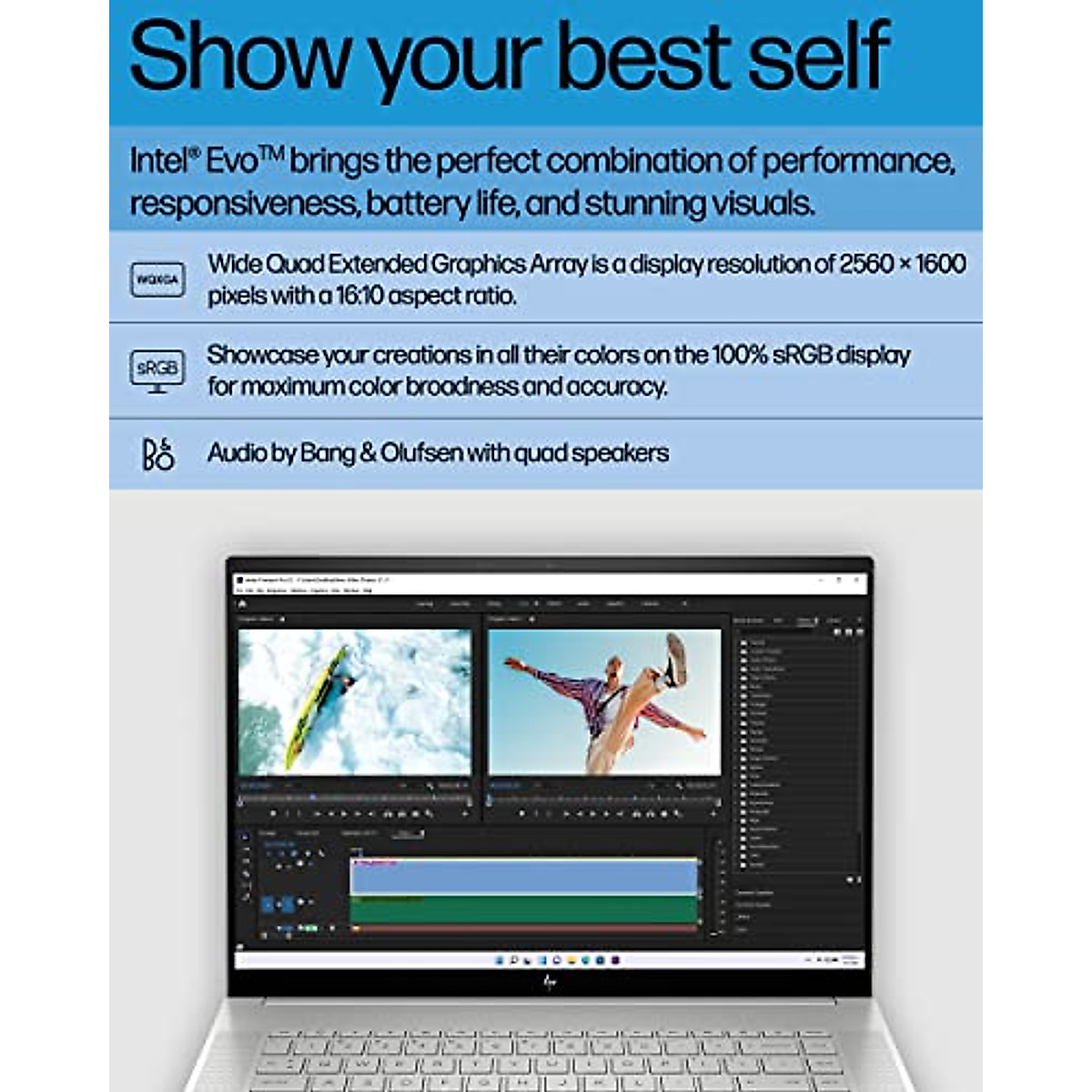 HP Envy -Laptop PC, Intel Arc A370M Graphics, 12th Gen Intel Core i7-12700H, 16 GB -RAM, 512 GB SSD, 16” WQXGA Touchscreen, 100% sRGB, Windows 11 Home, HP Fast Charge, Camera -Cover (16-h0010nr, 2022)