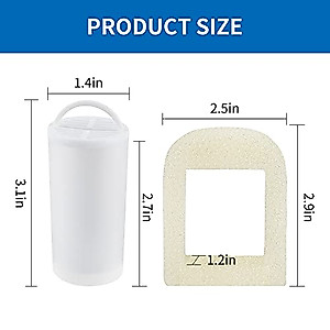 MyfatBOSS Premium Charcoal Filters, Pet Water Filter and Foam Pre-Filters Replacement for Petsafe Drinkwell Stianless Steel 360 Fountain, Dog and Cat Pet Fountain Filters, 10 + 5 Packs