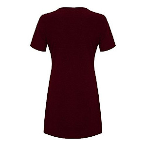 Valentines Dress For Women Sweet & Cute Short Sleeve T Shirt Dress Loose Plus Size Flowy Swing Sundress 2023 Summer Beach Holiday Party Prom Mini Dress Maternity Dress For Photoshoot(B Wine,Small)