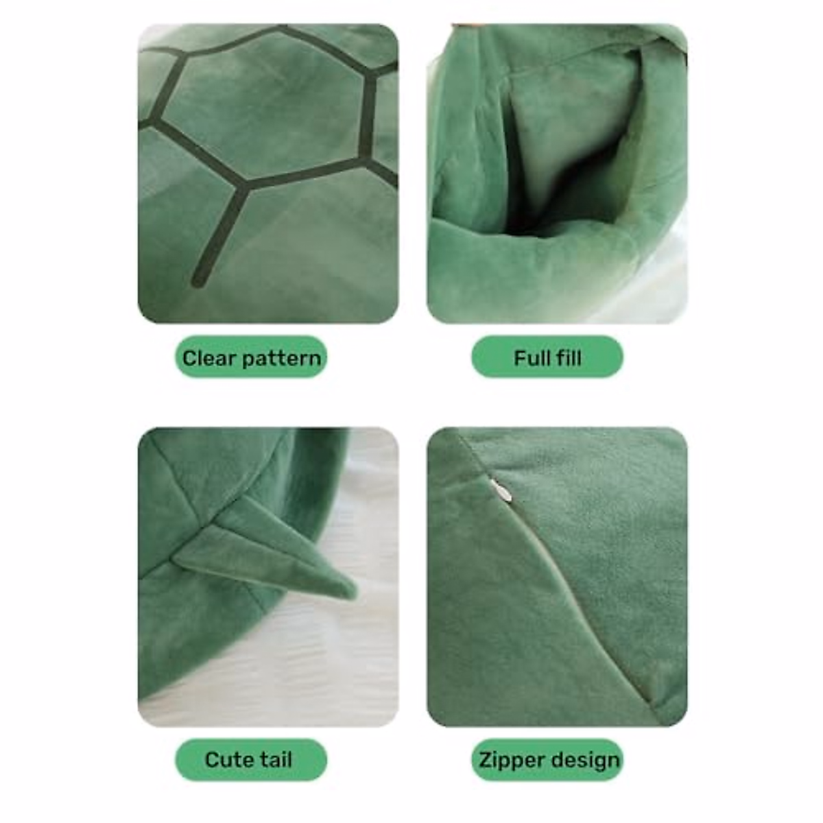 SEAHOME 40 Inch Wearable Turtle Shell Pillows,Tortoise Plush Pillow Stuffed Animal Costume Toy Funny Dress Up,Creative Gifts for Boys and Girls