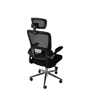Mesh Ergonomic Office Chair with Flip Up Arms High Back Desk Chair -High Adjustable Headrest with Flip-Up Arms, Tilt Function, Lumbar Support Swivel Computer Chair Task Chair,Executive Chair, Black