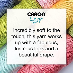 Caron Simply Soft Worsted Yarn - Saturday Blue Jeans Ombre, Acrylic, 3 Pack of 141g/5oz, 235 Yards, Knitting/Crochet