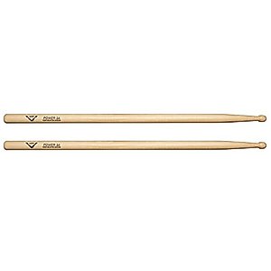 Vater 3A Power Wood Tip Hickory Drumsticks, Pair