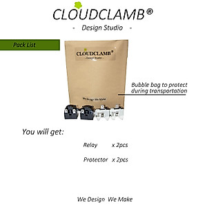 CLOUDCLAMB - Refrigerator Compressor Relay and Overload 2 Kits, 3Pins, Compatible with Mini Fridges and Coolers and Wine Cabinet (12R + 1/3HP)