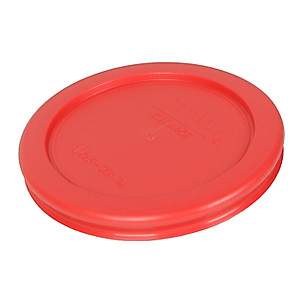 Pyrex 7202-PC Red Round 1 Cup Plastic Storage Lid - 6 Pack