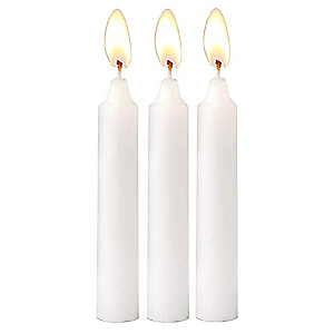 Ner Mitzvah Classic White – 4 Inch Candles - 72 Bulk Pack - for Shabbat Candles, Dinner Tables, Restaurants, Ceremonies and Emergency - 3 Hour Burn Time