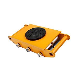 GCCSJ 8T Machinery Skate Dolly,17600lbs Machinery Moving Skate Machinery Mover Skate with 360° Rotation Cap and 6 Steel Rollers, Dolly Machinery Skate for Industrial Moving Equipment
