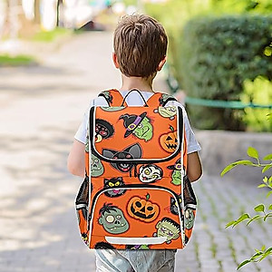 Sletend Large Capacity Printing Student Shoulder Bag for Children Teenagers Halloween Laptop Bag School Bag for Work School, Men's and Women's Travel Backpack