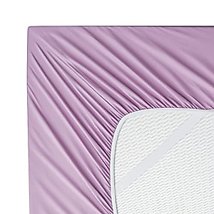 DengChao 4PCS Extra Deep Pocket Sheet Set 1800 Thread Soft Brushed Microfiber Light Purple Full Size Bed Sheets Set,Fit 18-24 Inch Deep Pocket Mattress,Comfortable Breathable& Wrinkle Resistant
