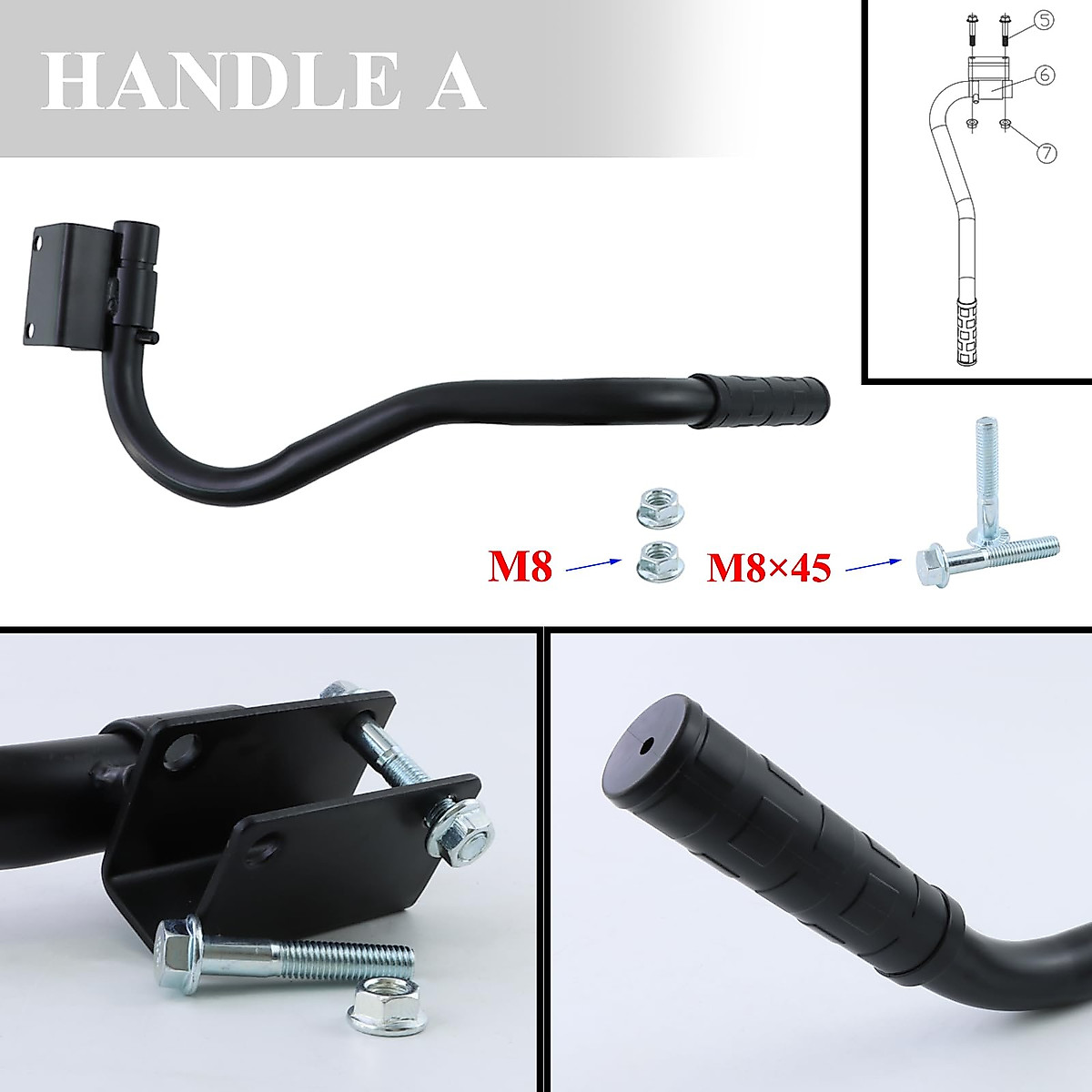 KIKITE Generator Wheel Kit for Champion 2800-4750w with Folding Handle and Never-Flat Tires, Generator Replacement Parts 40065