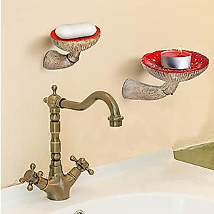 Mushroom Hanging Shelves Cute Mushroom Wall Floating Shelf Whimsical Mushroom Room Decor Wall Mounted Mushroom Hanging Shelves for Bedroom Living Room Bathroom Kitchen (3 Pcs, Mixed Sizes)