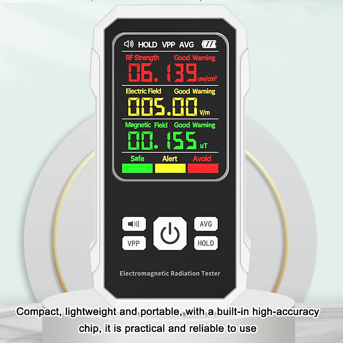 Multifunctional Electroic Radiation Detector Electric Field Intensity Tester Magnetic-Field Intensity Test Meter RF Strength Detection Device with Sound Alarm Function