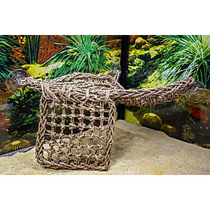 PENN-PLAX Reptology Lizard Lounger Corner Triangle with Ladder– 100% Natural Seagrass Fiber – Great for Bearded Dragons, Anoles, Geckos, and Other Reptiles – Large