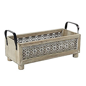 Ashland Michaels 13.4”; Metal & Wood Crate