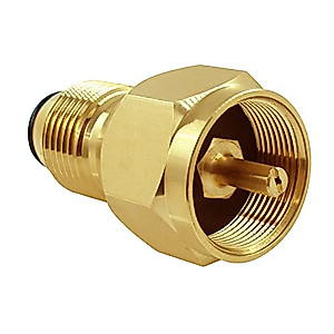 MENSI One Pound Tank Propane Refill Adapter for Small cylinders 100% Solid Brass with Flow Safety Protection