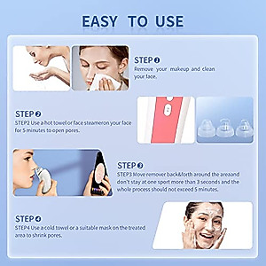 Blackhead Remover Wurkkos Pore Vacuum with Camera Black Head Remove Tools Acne Comedone Pimple Extractor with 6 Suction Heads for Phone,Tablet PC,Computer Facial Suctioner for Women & Men(Pink)