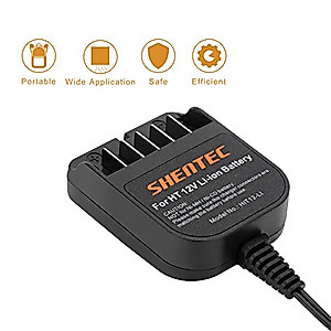 Shentec 10.8V-12V Li-ion Battery Charge Compatible with Hitachi BCL1015 329369 329370 329371 329389 331065 Slide-in Style Batteries (Not for Ni-MH/Ni-Cd Battery)