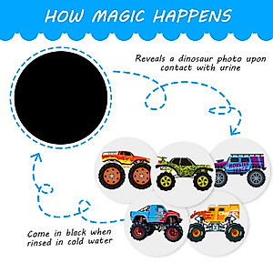 Zonon 10 Pieces Potty Training Seat Truck Potty Training Stickers for Boys Toilet Targets Color Changing Sticker Fun Pee Targets for Toddler