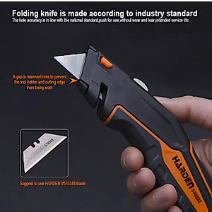 Edward Tools Pro Utility Knife with Retractable Blade - Heavy Duty SK5 Steel Blades Included - Easy Blade Change - Safety Lock System - Wire Cutter Opening - Box Cutter Cardboard