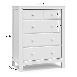 Graco Benton 4 Drawer Dresser (Pebble Gray) – Easy New Assembly Process, Universal Design, Kids Bedroom Dresser Organizer, Nursery Chest, Coordinates with Any Nursery or Children's Bedroom