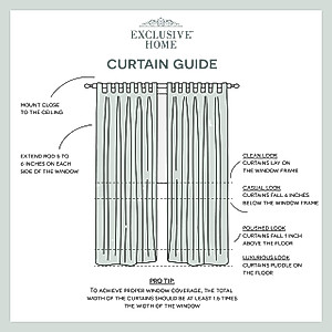 Exclusive Home Cabana Solid Indoor/Outdoor Light Filtering Hook-and-Loop Tab Top Curtain Panel Pair, 54"x84", Winter White