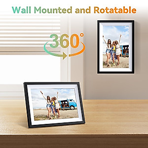Apofial 16G Digital Picture Frame 10.1 Inch WiFi Digital Photo Frame,1280 * 800 HD IPS Touch Screen Smart Cloud Photo Frame, to Share Photos Or Videos Remotely Via APP Email