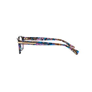 Coach HC6065 Prescription Eyewear Frames, Purple Confetti Tortoise/Demo Lens, 49 mm