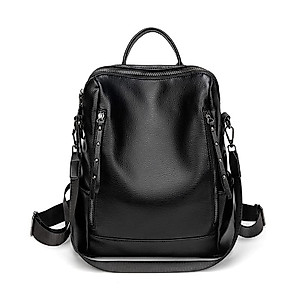 NZ SIXVONA Backpack Purse for Women, Fashion Anti-theft Water Resistant Women Travel Backpack Purses for Ladies Girls, Black