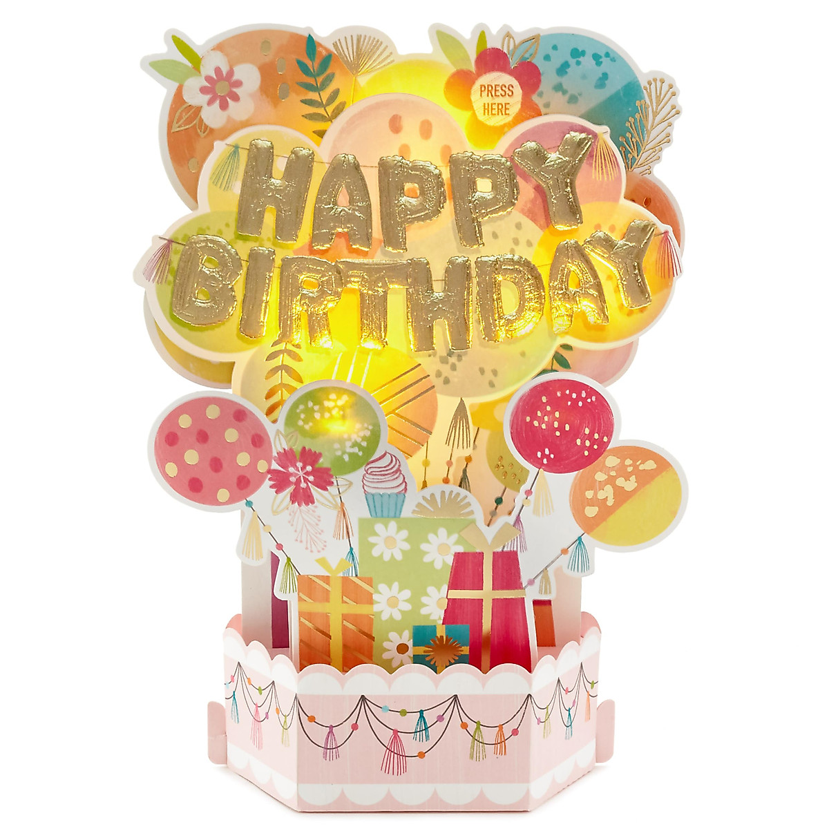 Hallmark Paper Wonder Pop Up Birthday Card (Mylar Balloon Explosion)