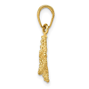 Avariah Solid 14k Yellow Gold Starfish Pendant - 20mm