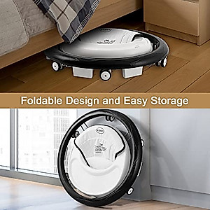 LANGYI Foldable Baby Walker with Safety Slider , The Oldschool Round Shape Baby Walker, Suitable for All terrains, Babies (6-18 Months) (White)