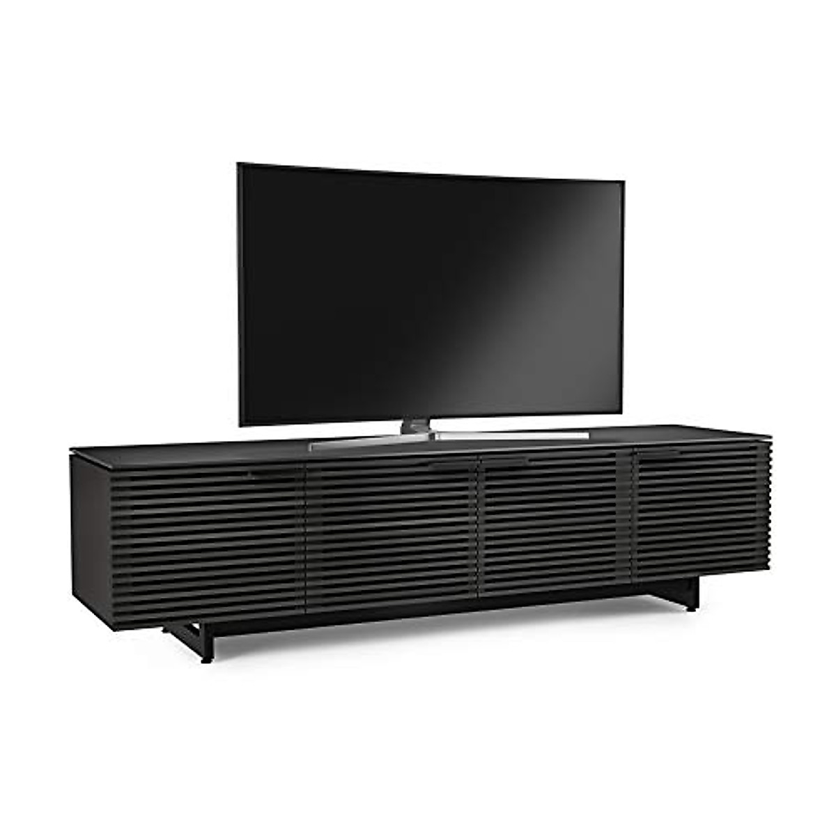 BDI Corridor 8173 Quad-Width Low Media Cabinet, Charcoal