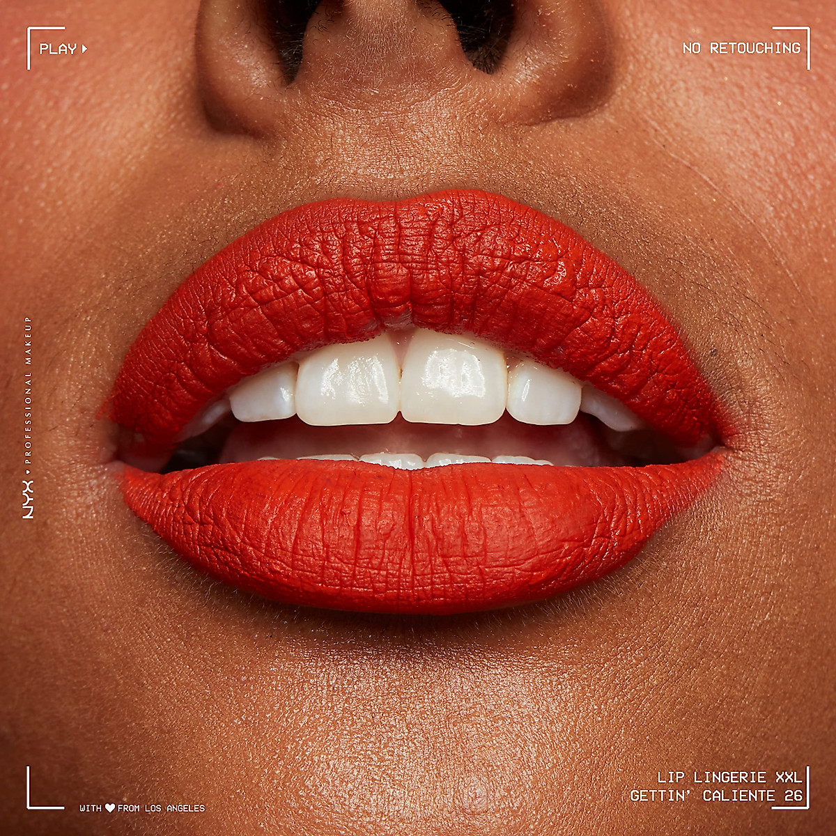 NYX PROFESSIONAL MAKEUP Lip Lingerie XXL Matte Liquid Lipstick - Gettin Caliente (Bright Red Orange)