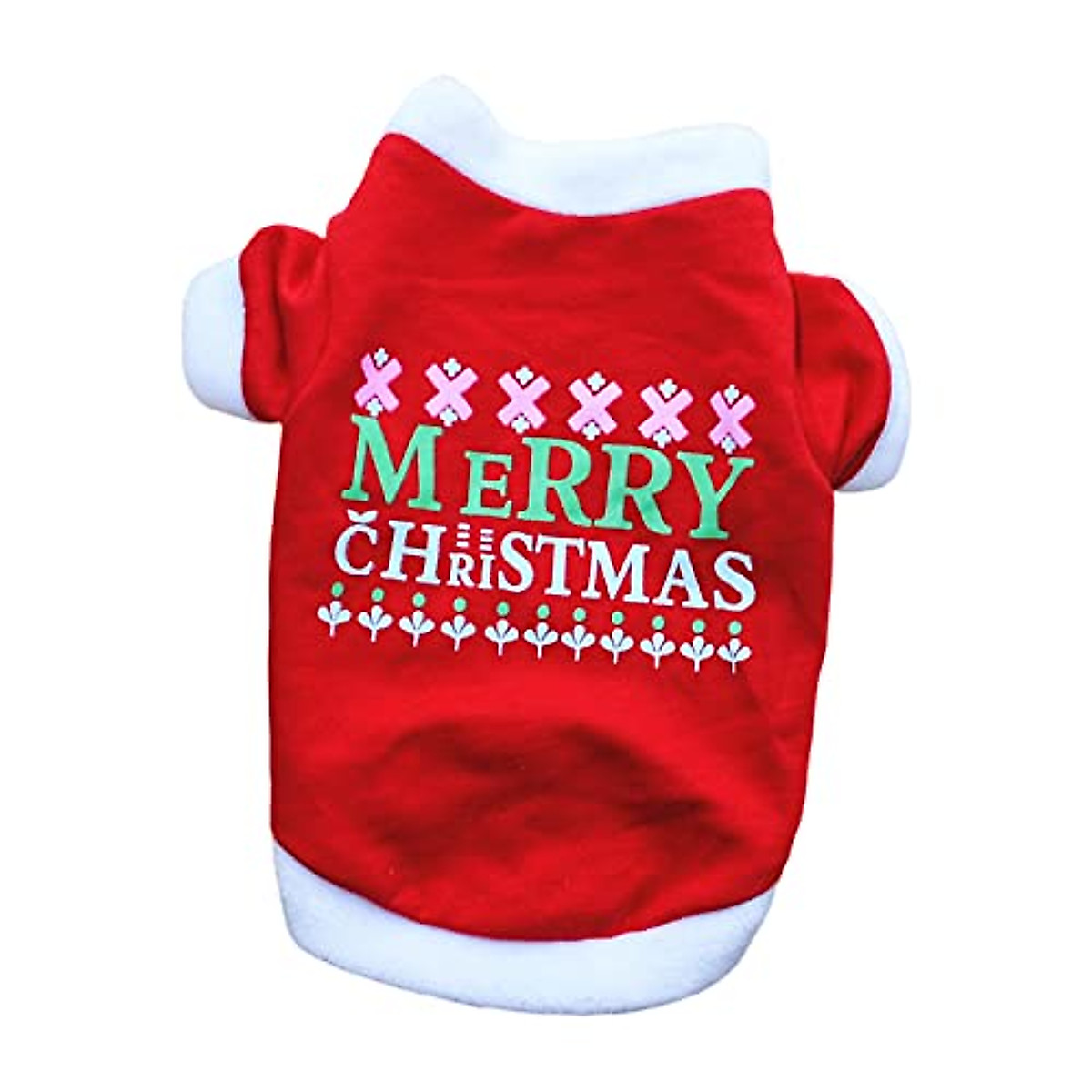 Dog Coat Dog Fleece Jacket Lightweight Jacket Fleece Pullover Pet Dog Clothes Christmas Dog Clothes New Year's Christmas Day Cotton Sweater Cold Weather Jacket Lightweight Pullover