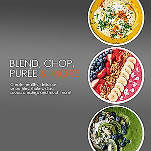 Americana EPB399M by Elite Glass Mason Jar Blender with 17oz Jar + 20oz. Sports Bottle, Blend Personal Smoothie, Crush Ice, Shakes, Keto Protein, 300 Watts