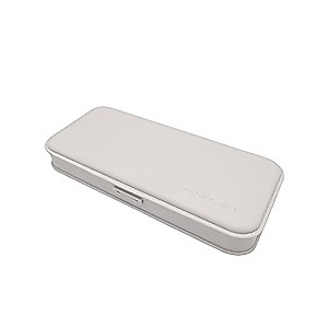 Funny live Durable Plastic Pencil Box,Small Items Organizer Box with 3 Compartments Plastic Mini Stationery Case Light Color Pencil Case for Pens Pencils School Supplies (Light Gray)